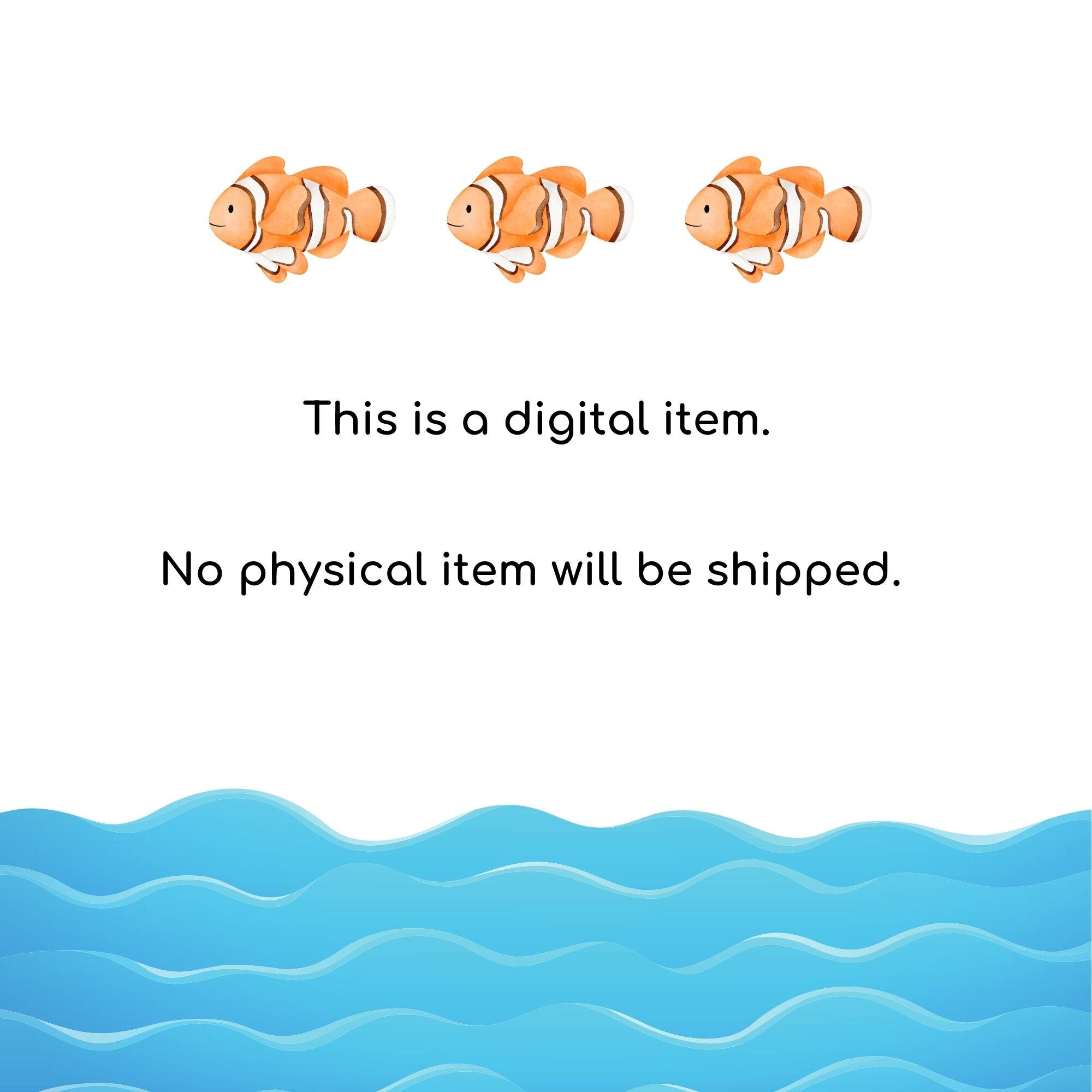 Personalized Ocean Animal Name Plate Digital Download - Etsy