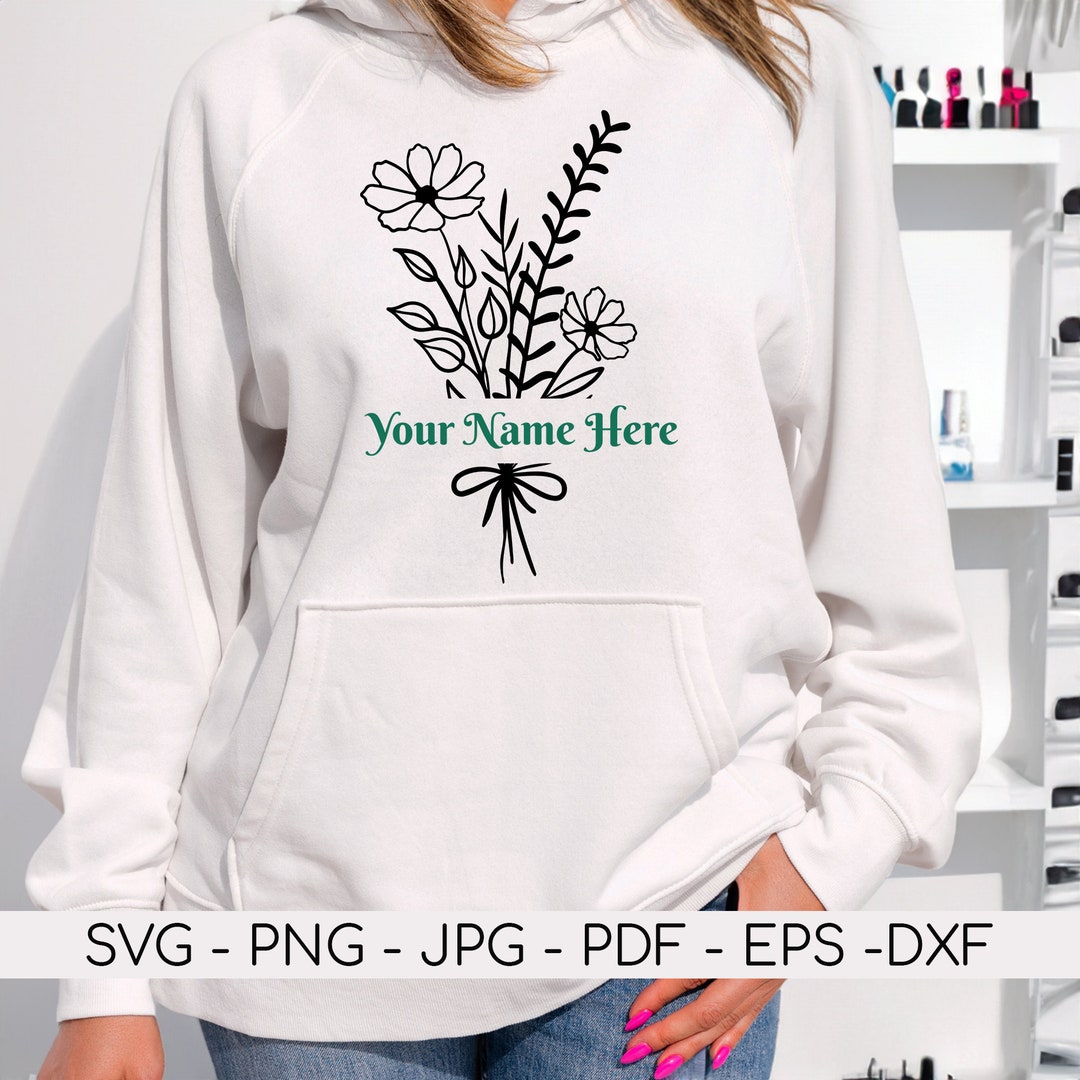Customizable Floral Name Frame Digital Download - Etsy