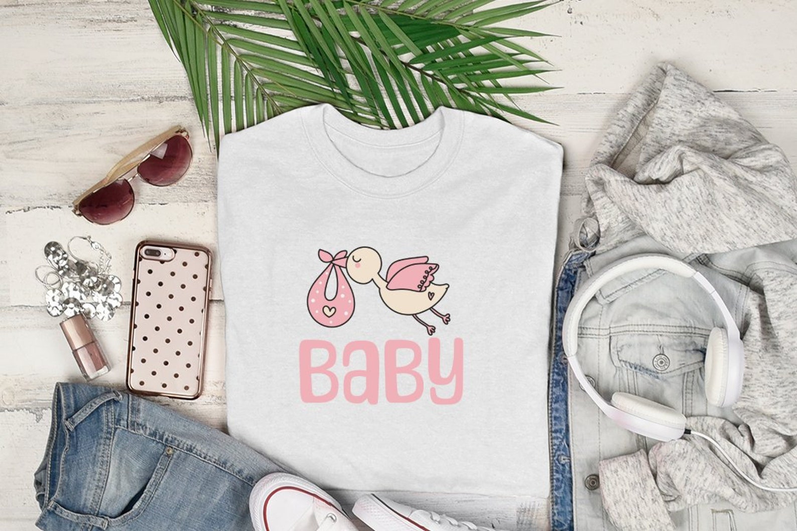Baby Stork SVG Baby Girl SVG Cut Stork Clipart Baby Shower Svg ...