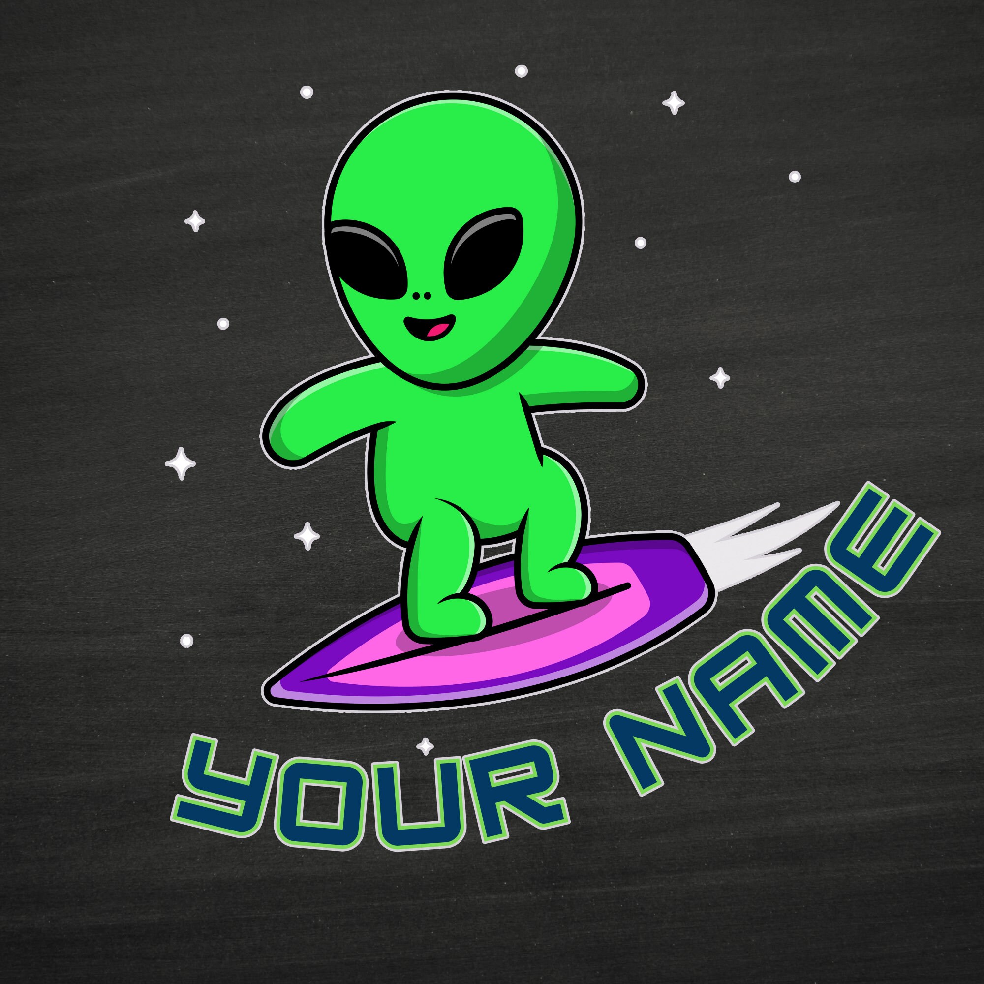 Customizable Space Alien Canva Digital Download Template - Etsy