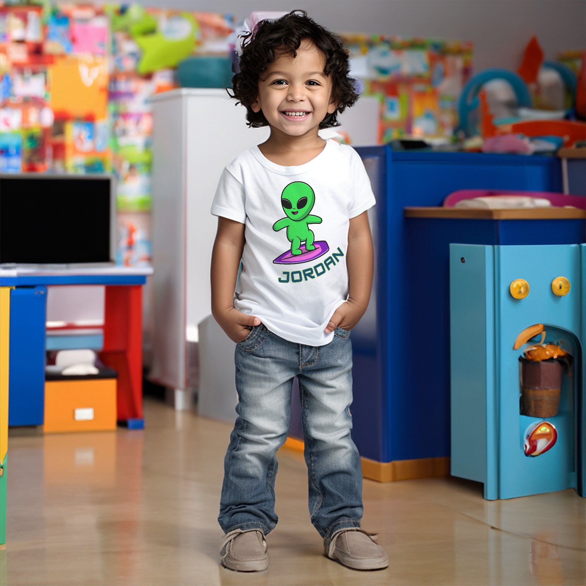 Customizable Space Alien Canva Digital Download Template - Etsy