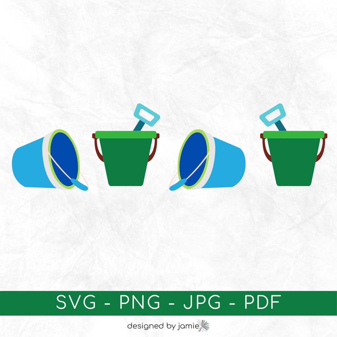 Beach Sand Bucket SVG Digital Download, Clipart for Summer Tshirt ...