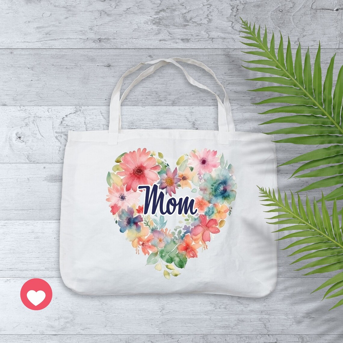Mom Watercolor Floral Heart PNG, Digital Download, Gift for Her ...