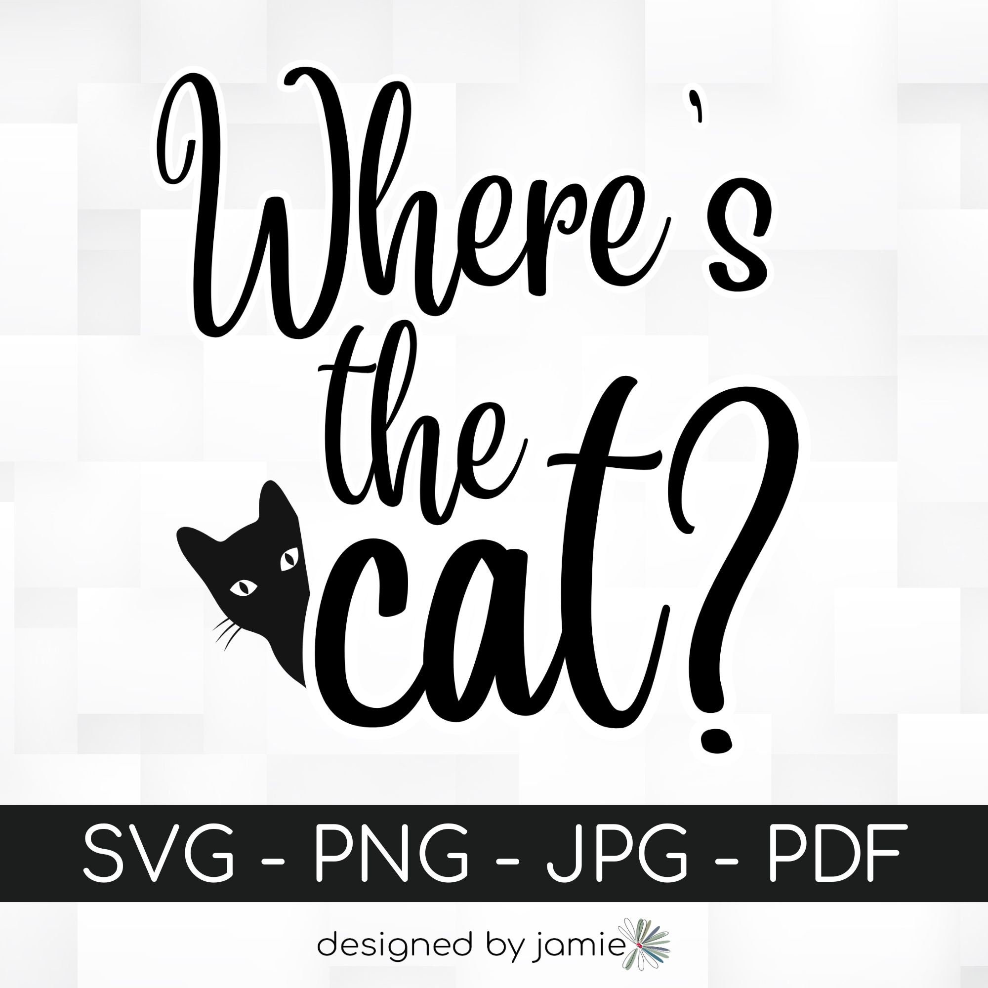 Cat Design Digital Download, Cat Home Decor, Creative Project, Cat ...