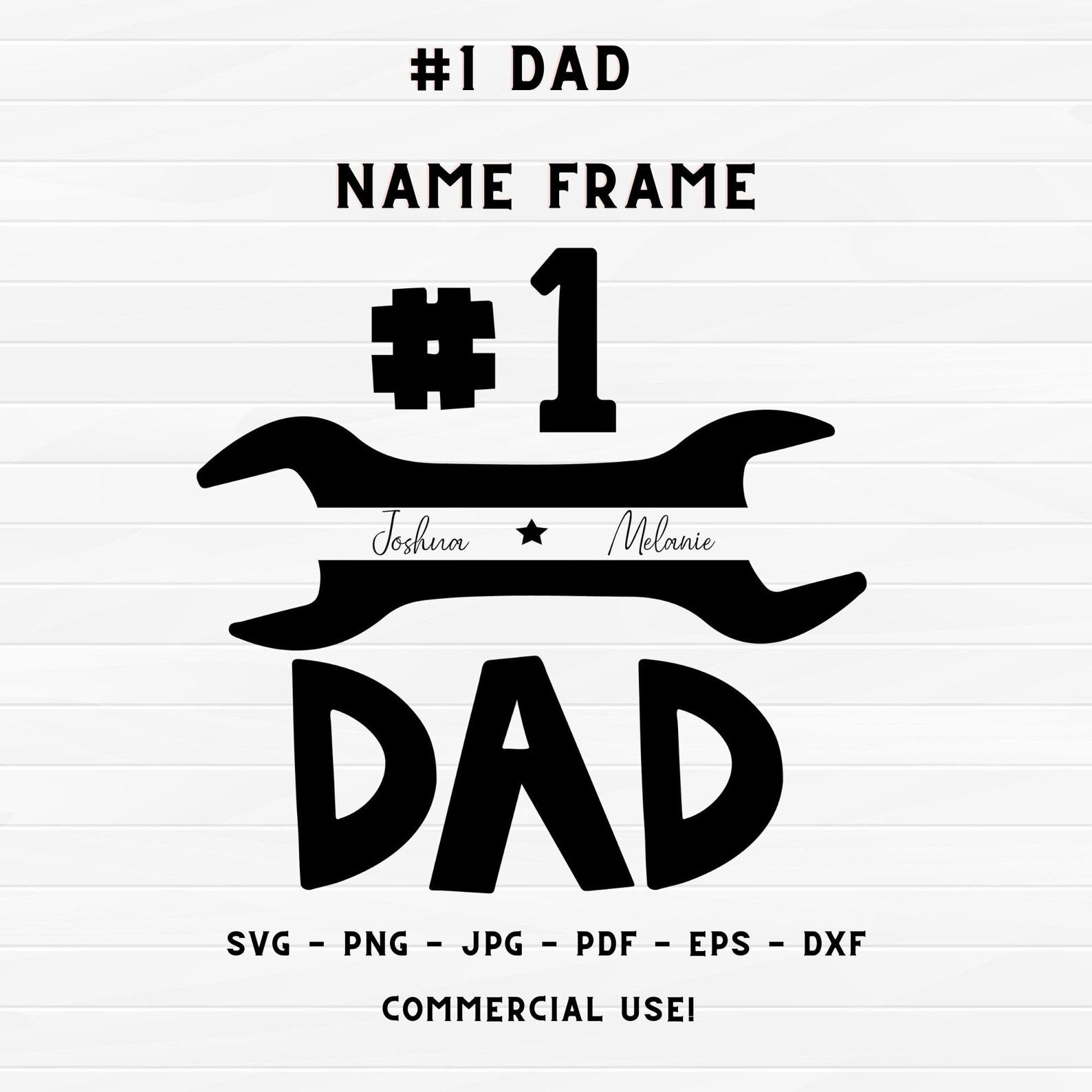 Dad SVG, Father Svg, Father's Day SVG, Dad Split Name Frame Svg, Dad ...