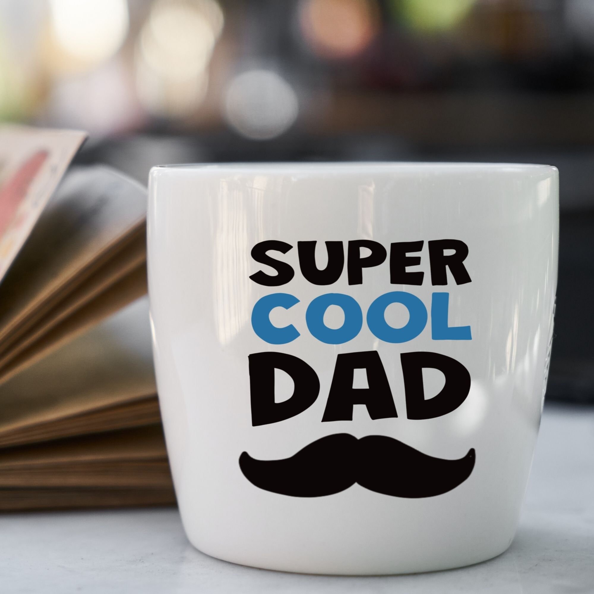 Super Cool Dad With Mustache PNG, Svg, Eps. Dxf, Jpg,pdf Digital ...