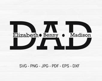 Father's Day Baseball SVG, Dad SVG, Father Svg, Dad Split Name Frame ...