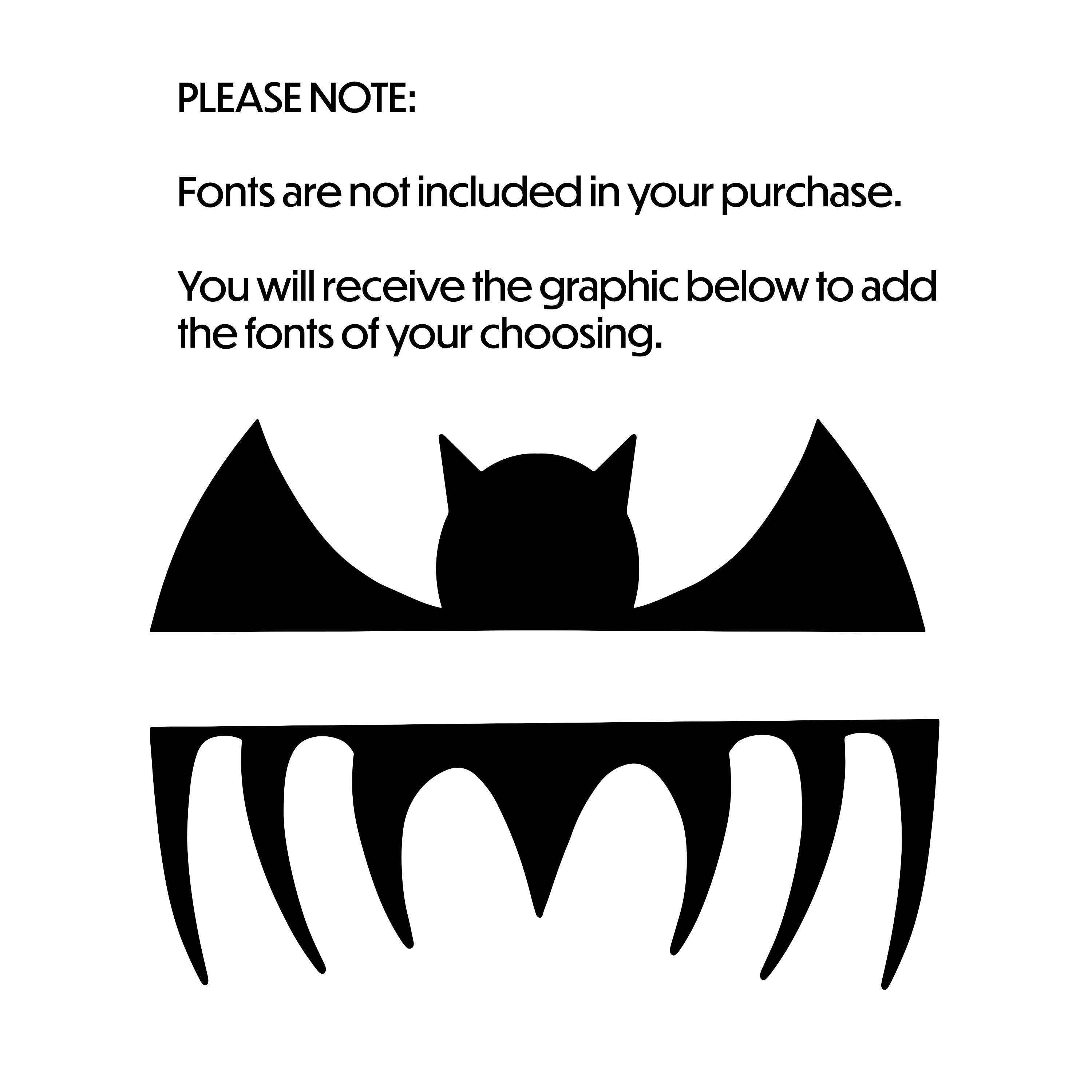 Halloween bat split name frame svg Bat monogram SVG PNG | Etsy