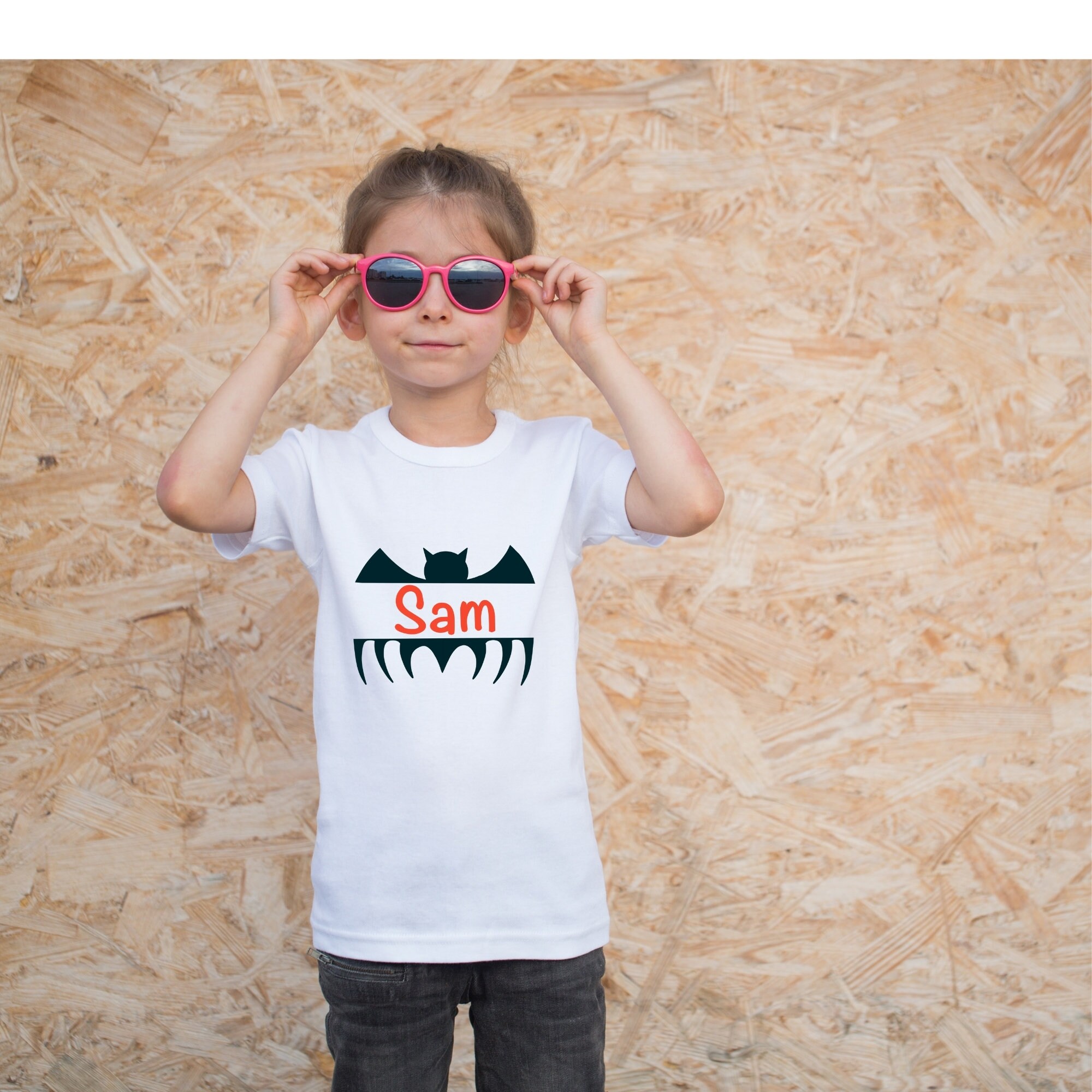 Halloween Bat Split Name Frame Svg Bat Monogram SVG PNG - Etsy