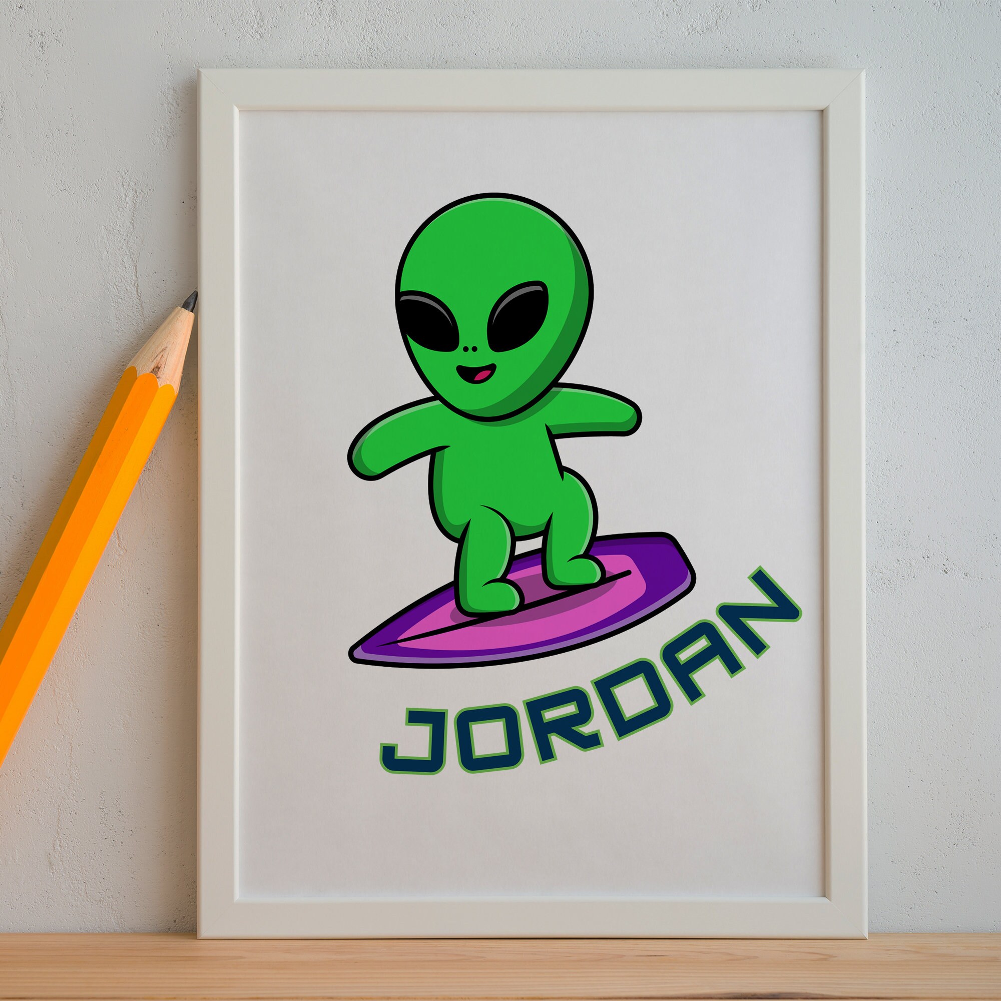 Customizable Space Alien Canva Digital Download Template - Etsy