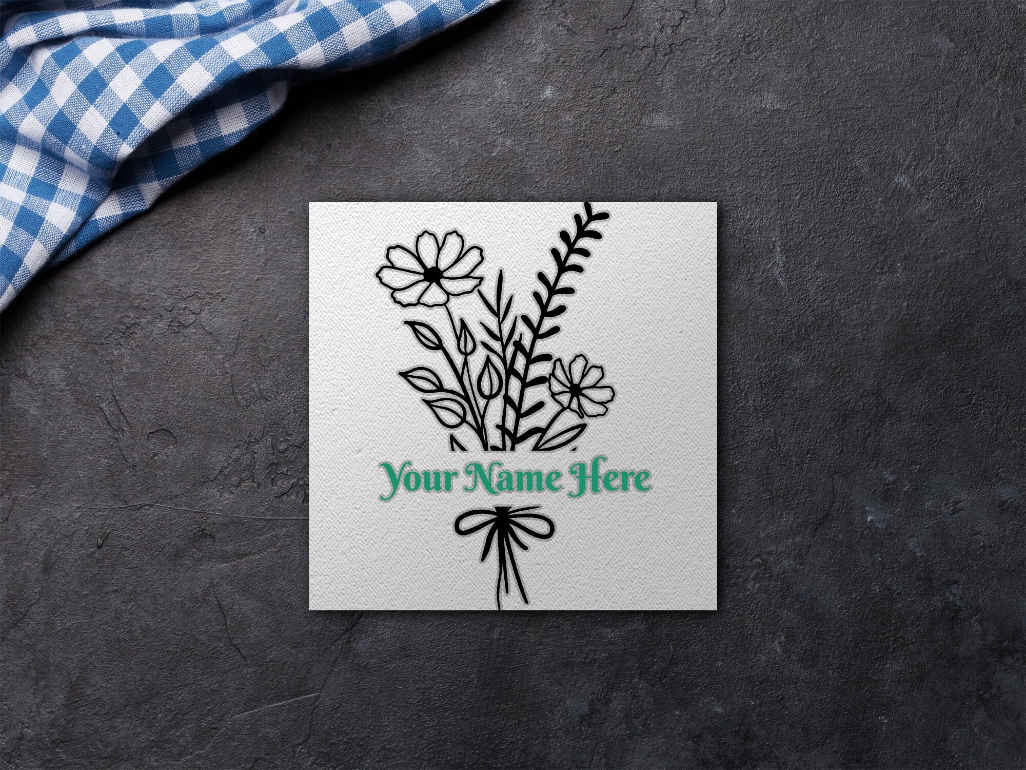 Customizable Floral Name Frame Digital Download - Etsy
