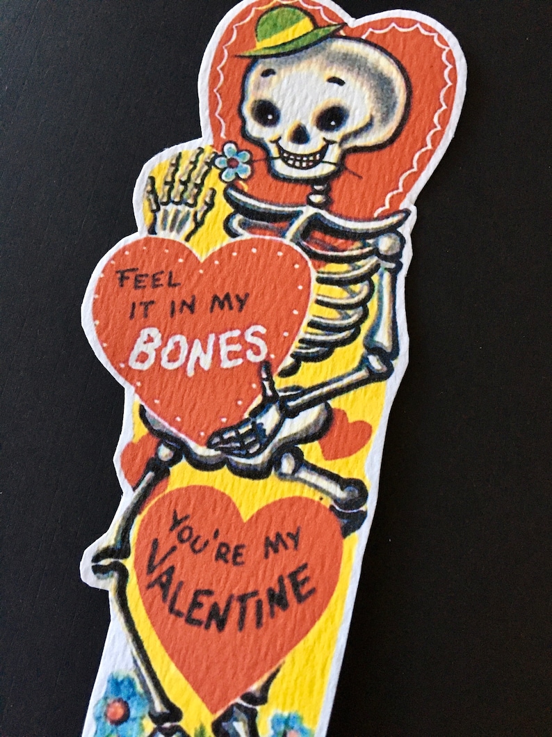 Skeleton Vintage Valentine - Etsy
