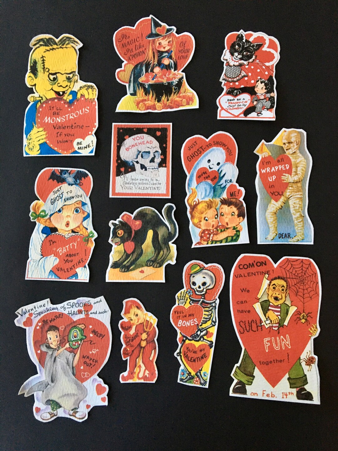 12 Pack Vintage Valentine - Etsy