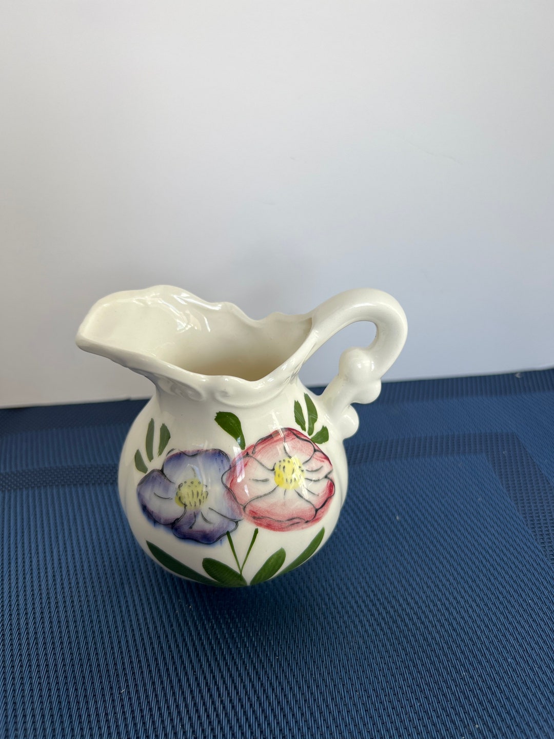 Vintage Hand Painted Floral Pitcher Made in Japan 4 Tall X 4 Wide - Etsy