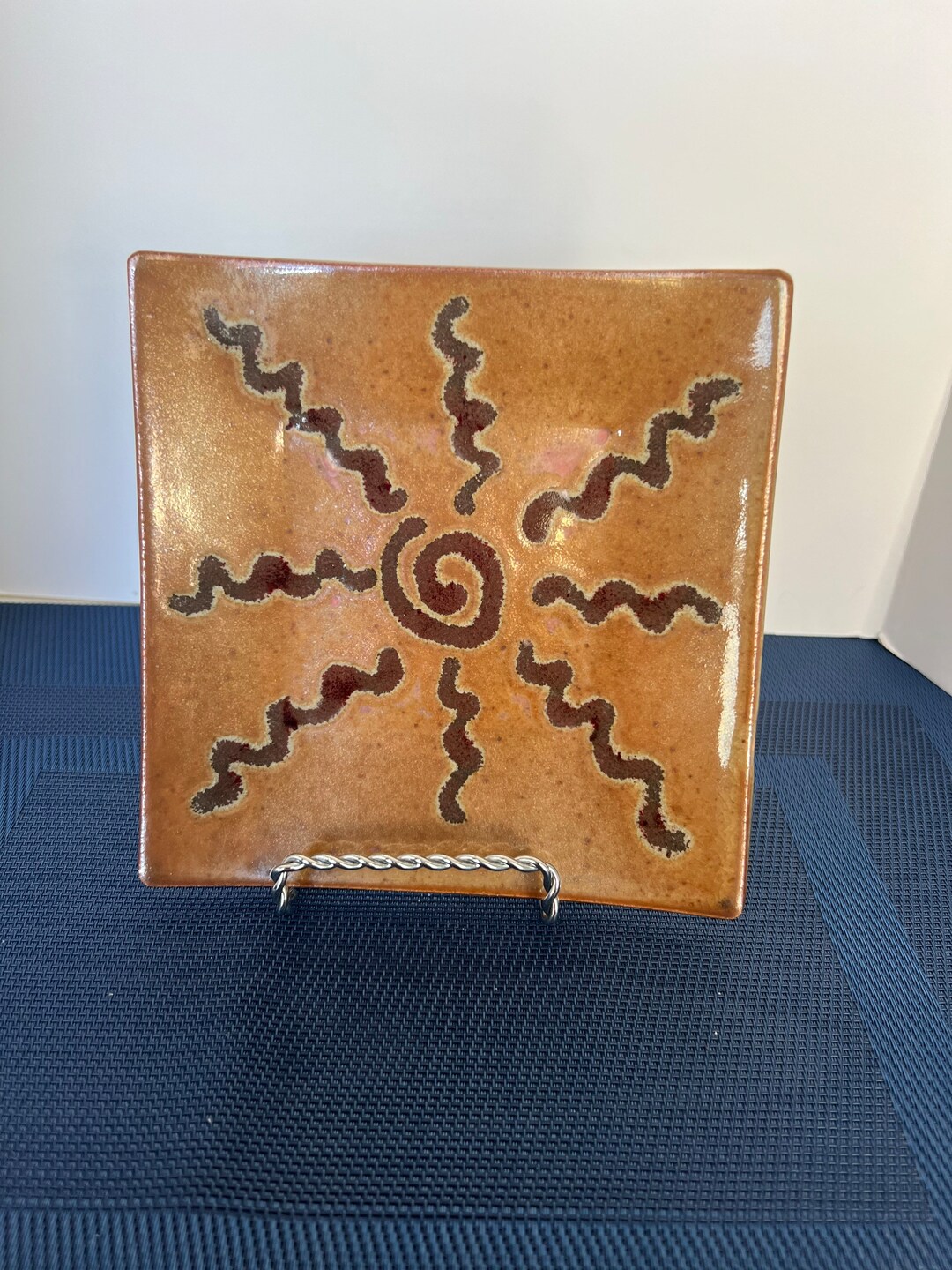 Petroglyph Sun Sign Pottery Decorative Plate 6”x 6” - Etsy