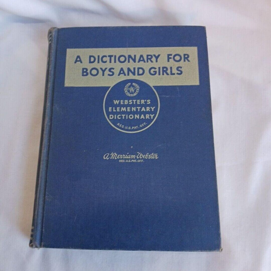 Vintage A Dictionary for Boys and Girls by Merriam-webster - Etsy