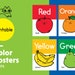 Color Poster Fruit Colours Classroom Decor for Preschool Kindergarten ...