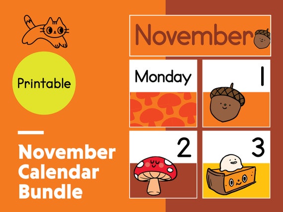 Thanksgiving Calendar Numbers