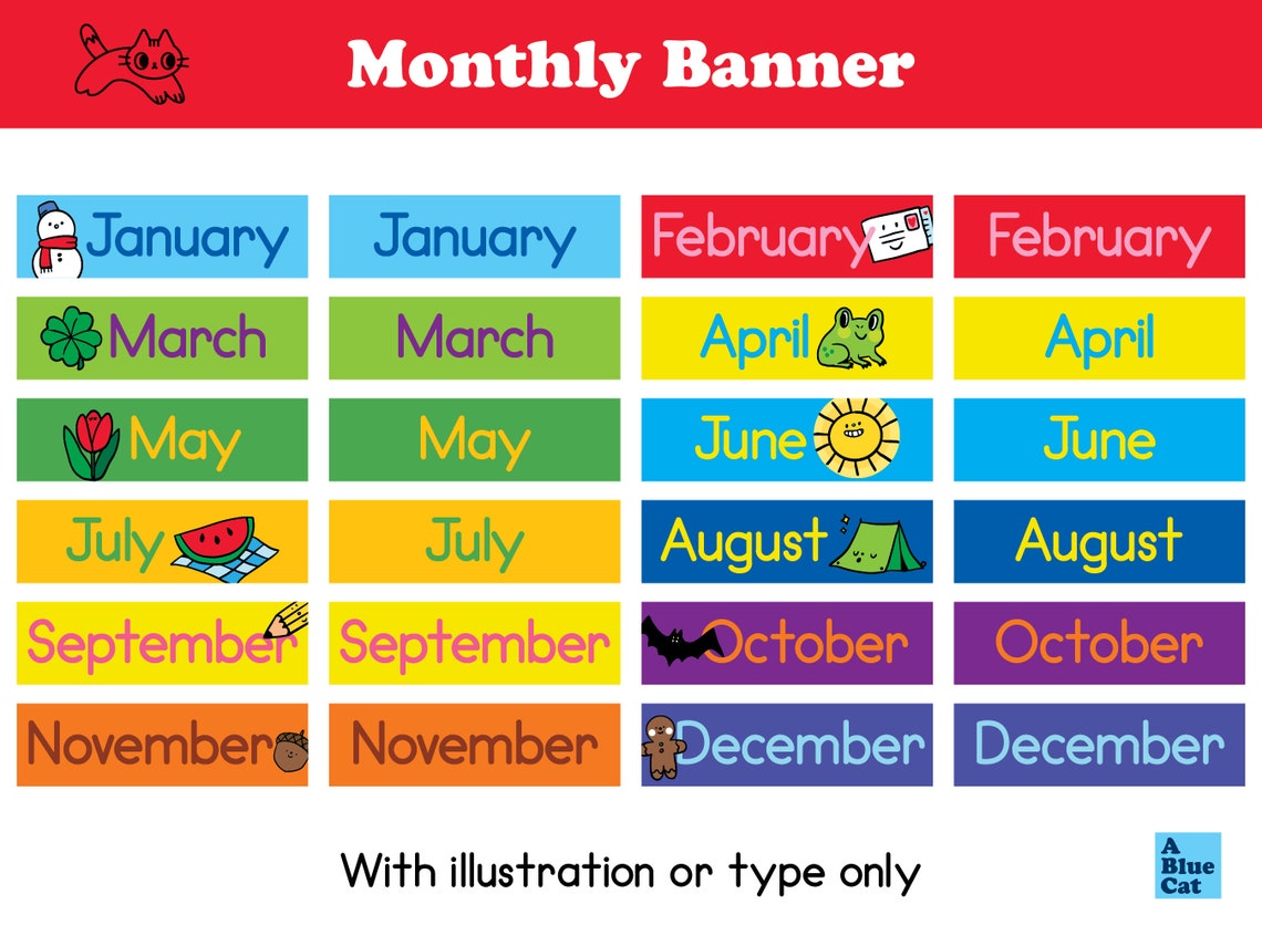 Year-round Calendar Numbers Pocket Chart Bundle Back to School Holidays ...