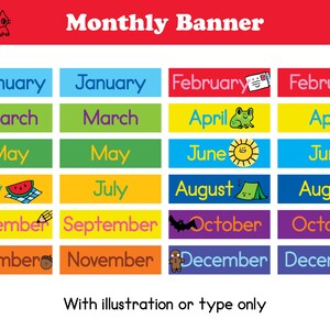 Year-round Calendar Numbers Pocket Chart Bundle Back to School Holidays ...