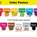 Color Poster Fruit Colours Classroom Decor for Preschool Kindergarten ...