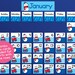 Year-round Calendar Numbers Pocket Chart Bundle Back to School Holidays ...