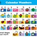 Year-round Calendar Numbers Pocket Chart Bundle Back to School Holidays ...