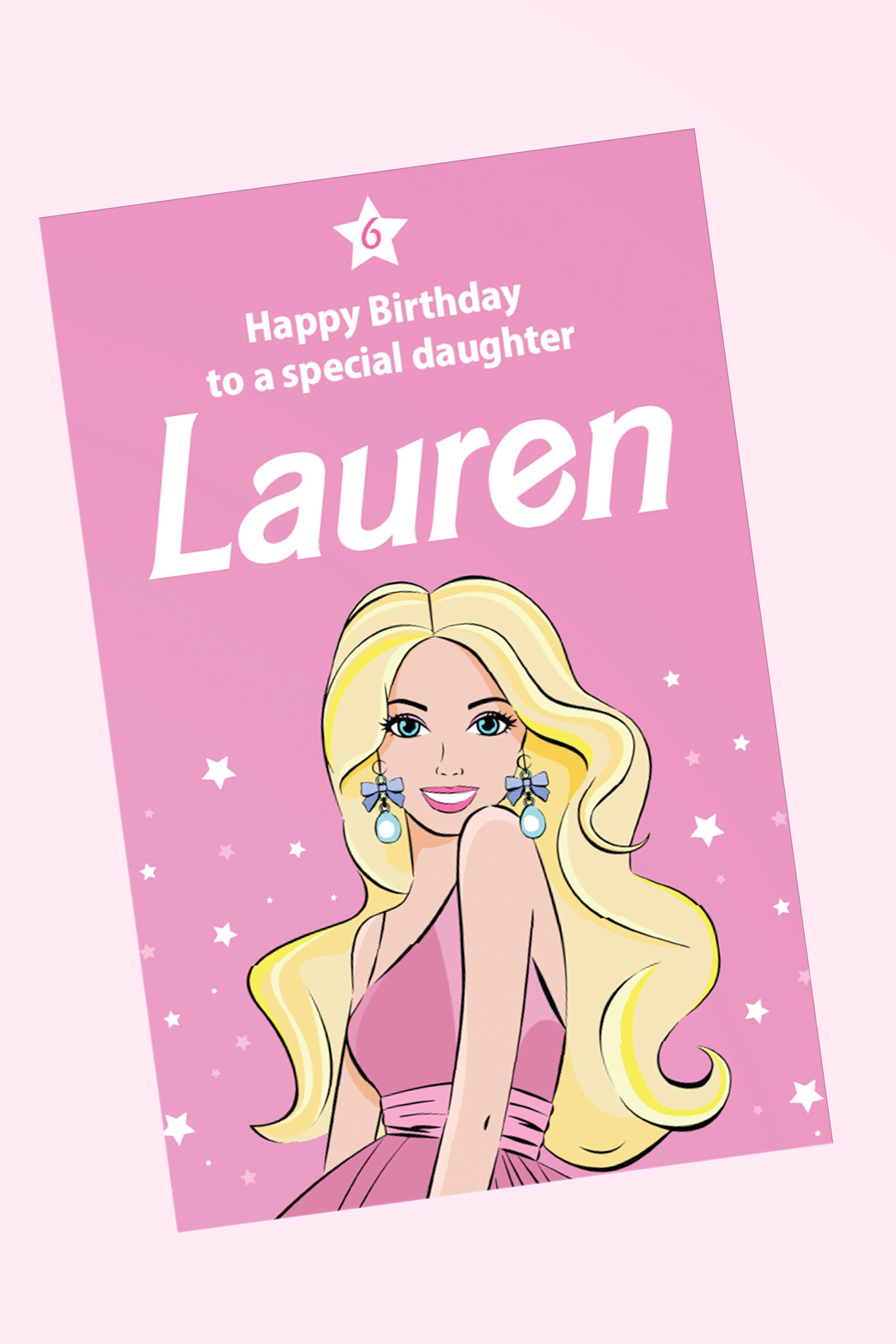 Personalised Barbie Birthday Card Personalise Age, Name and ...