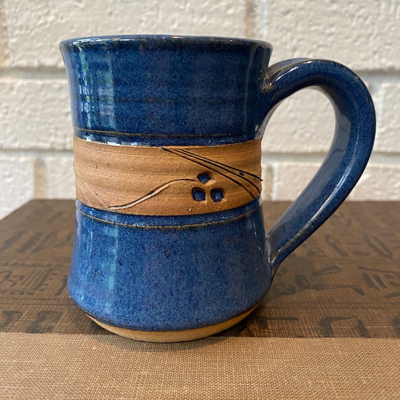 Blue Pottery Mugs - Etsy