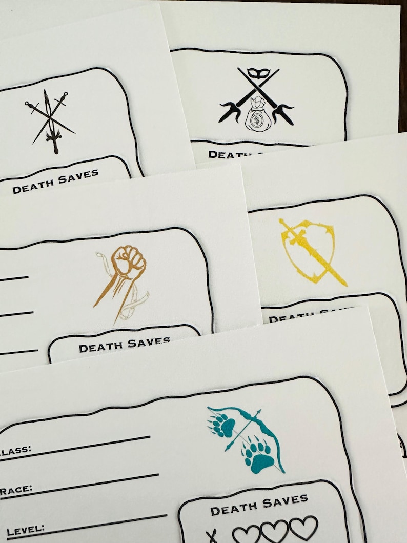 Simple Dnd Class Character Sheets Fighter Monk Paladin Ranger Rogue ...