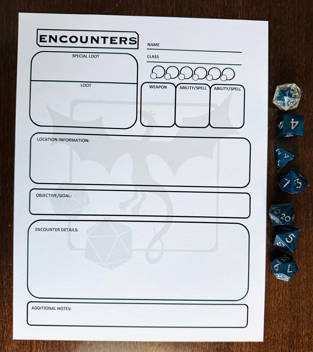 Dnd Game Master Helper Sheets - Etsy