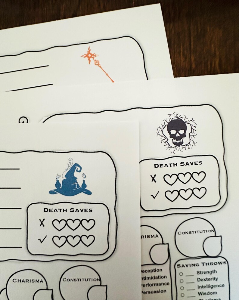 Simple Dnd Class Character Sheet Sorcerer Warlock Wizard Bundle - Etsy