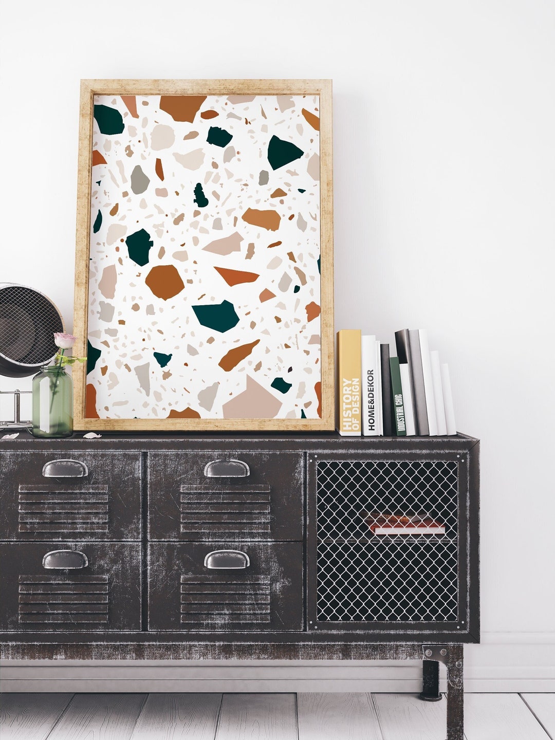 Erdton Terrazzo Poster Terrazzo Druck Boho Wandkunst Boho Print Boho ...