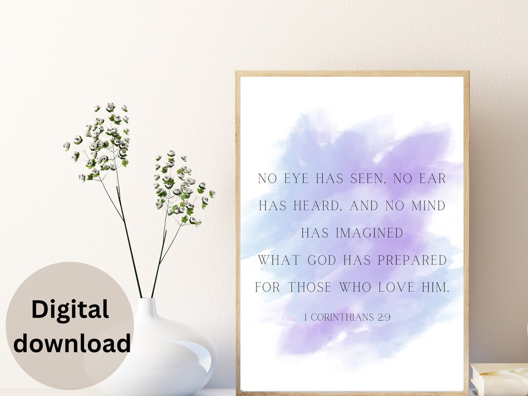 No Eye Has Seen, No Ear Has Heard Bible Verse Sign Scripture Wall Decal ...