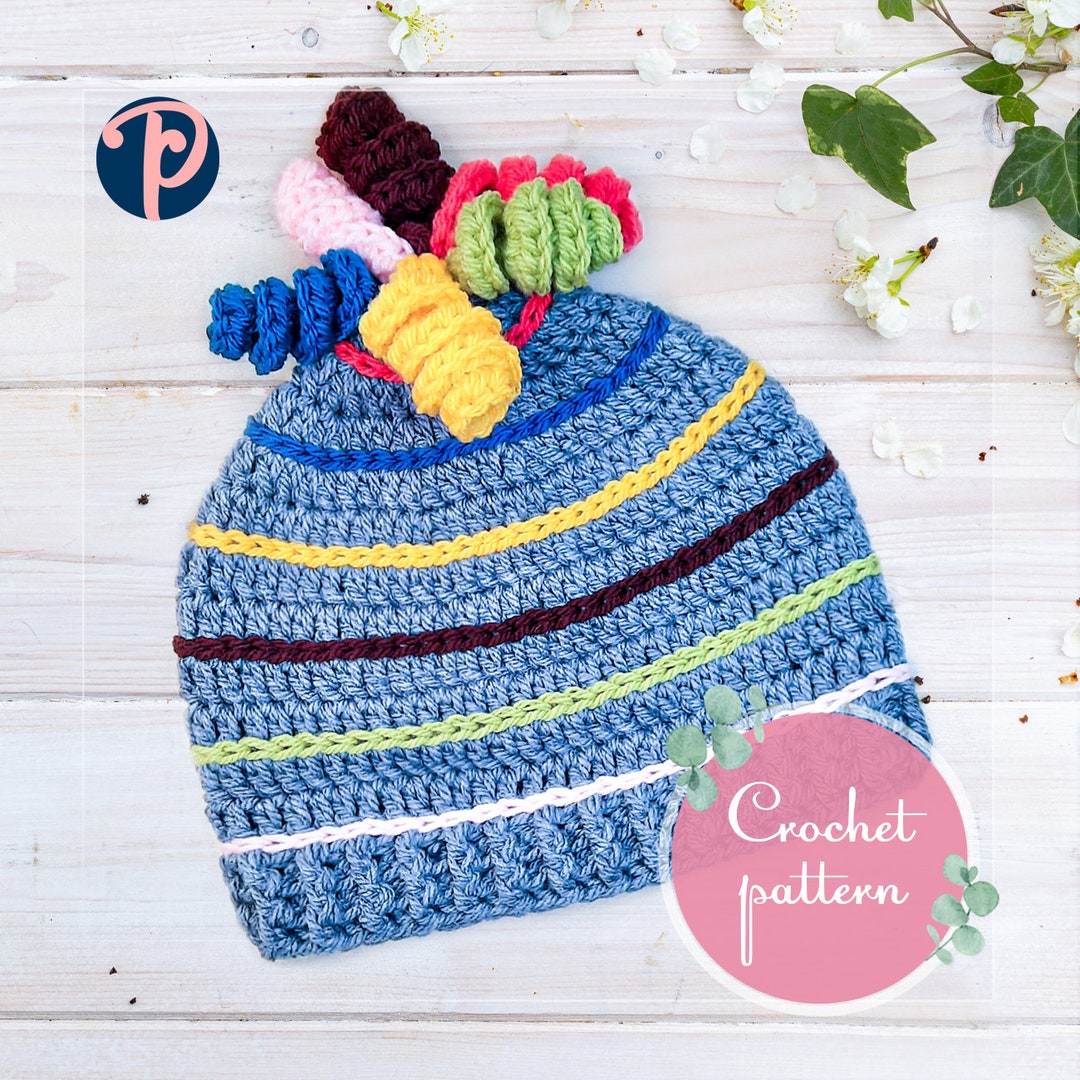 Kids Beanie Pattern, Crochet Hat Pattern, Crochet Beanie Pattern, Winter Hat Pattern, Child Baby ...