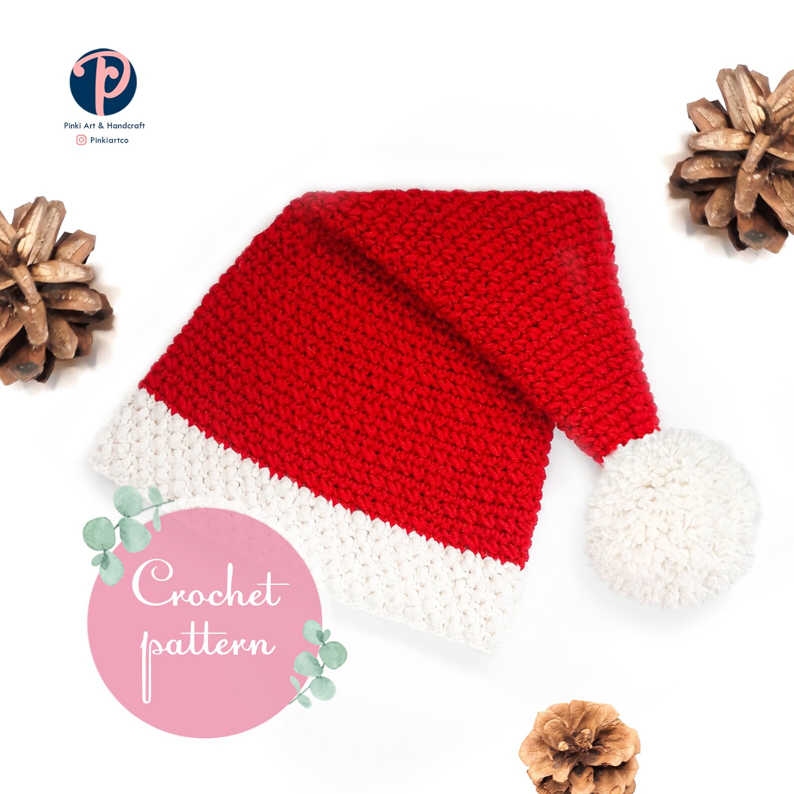 Christmas Stocking Hat, Christmas Crochet Pattern, Christmas Hat ...