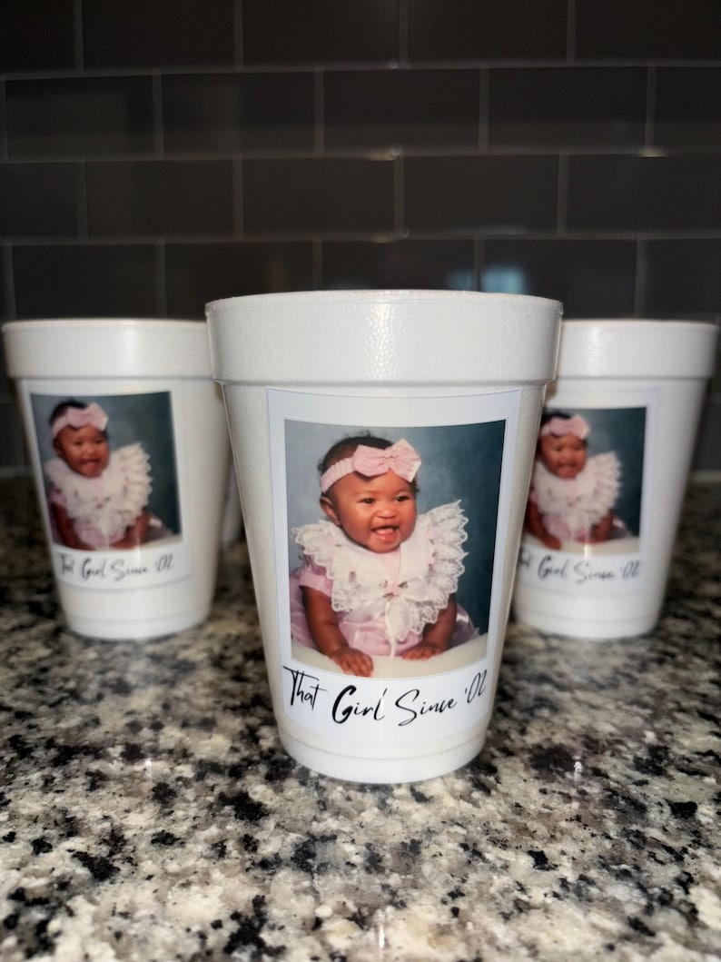 Personalized Photo Party Cups - Etsy