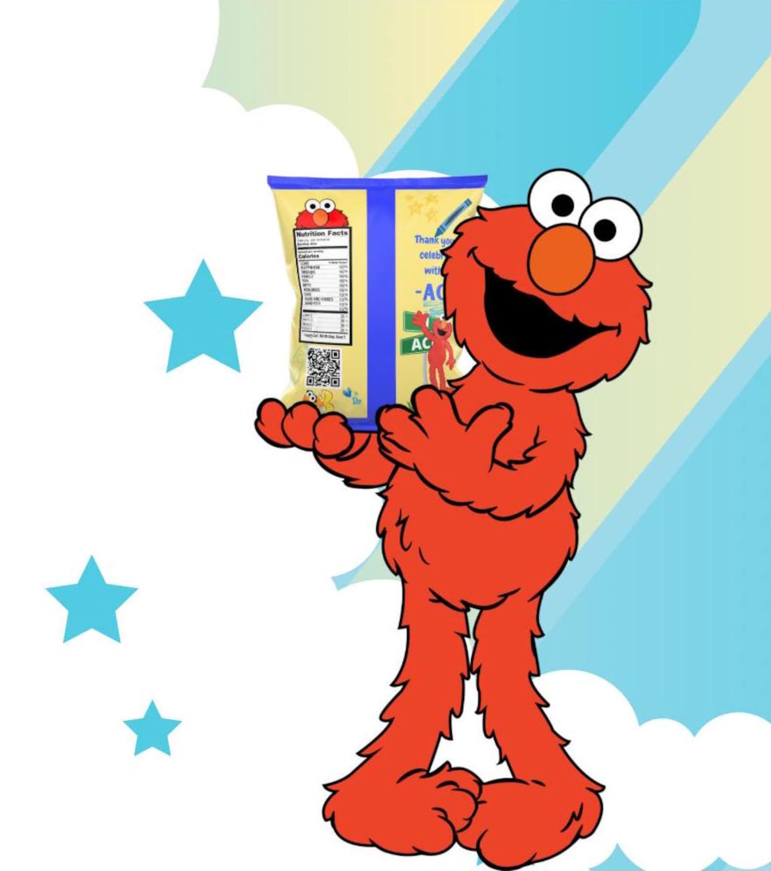 Elmo Chip Bag Label - Etsy