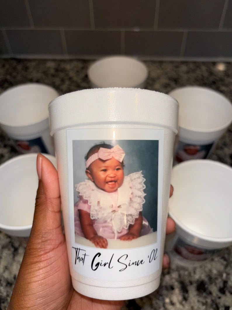 Personalized Photo Party Cups - Etsy