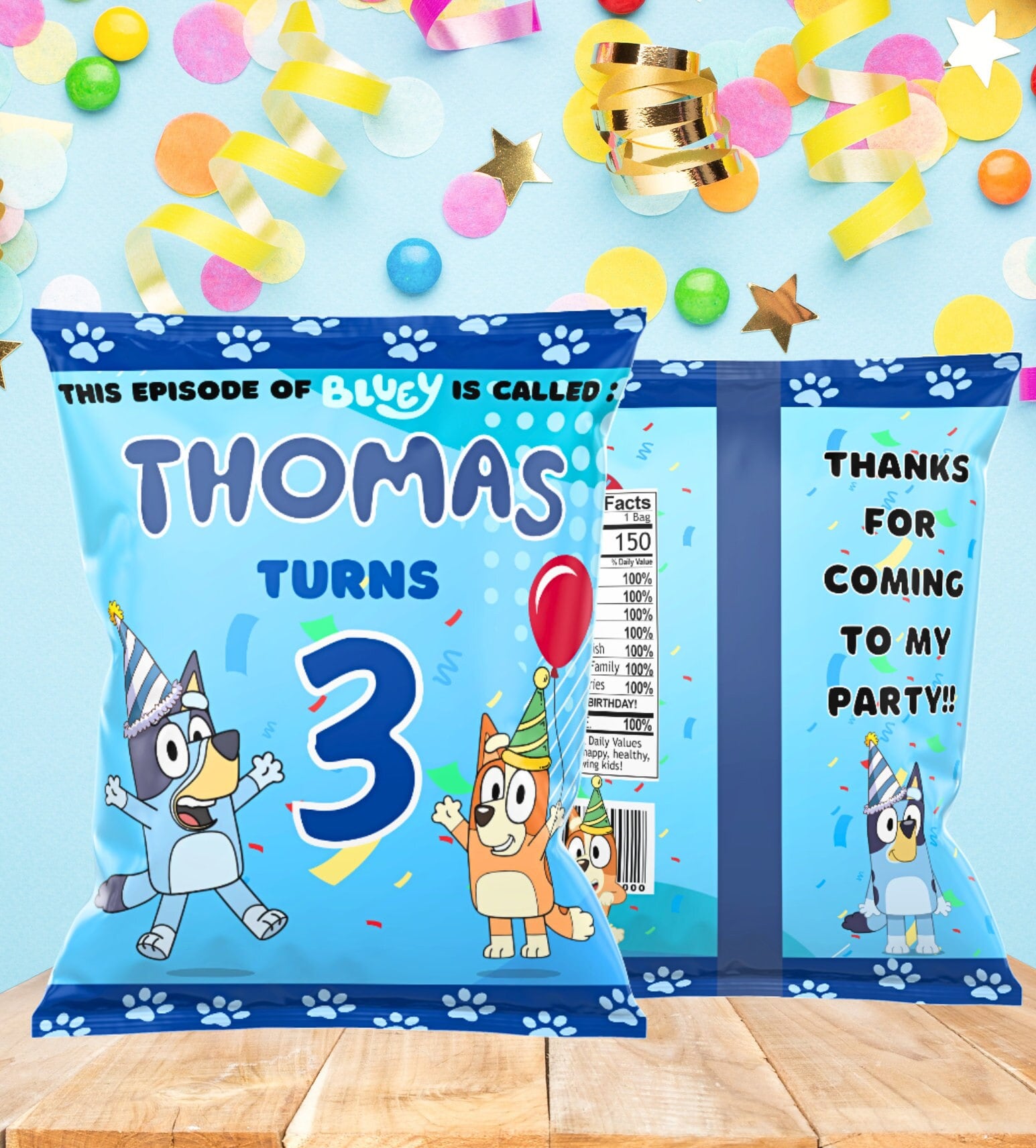 Bluey Chip Bags - Etsy