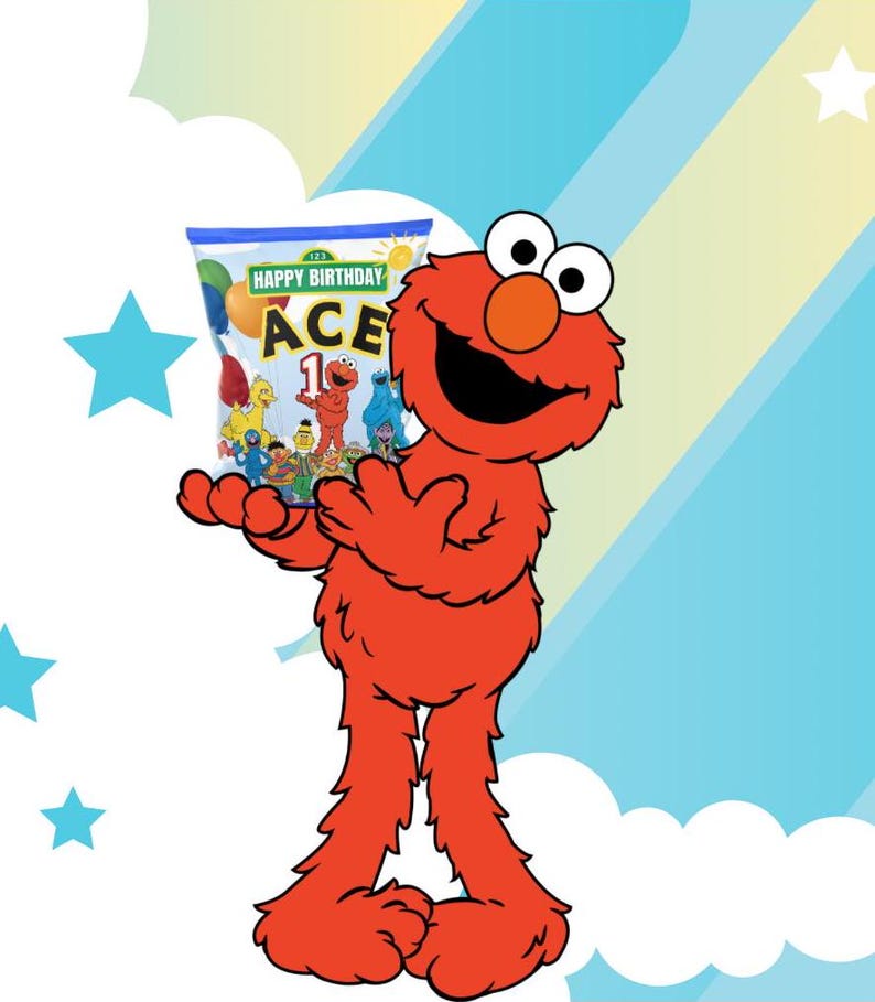 Elmo Chip Bag Label - Etsy