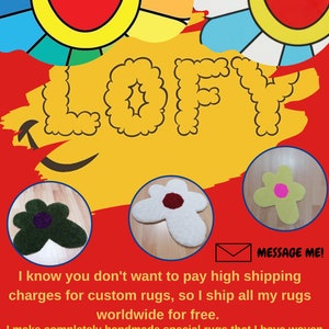 Sage Green Rug Daisy Shaped Carpet Custom Tufted Flower - Etsy