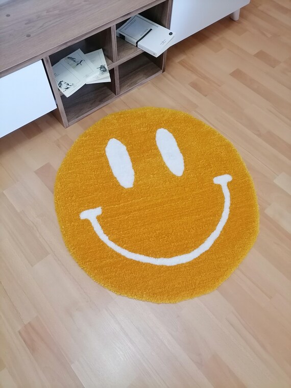 Smiley Face Rug Any Color Variations Any Size Variations - Etsy Australia
