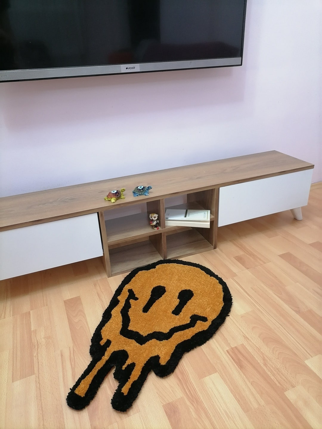 LSD Trippy Custom Rug Acid Face Tufted Dripping Smile Face - Etsy