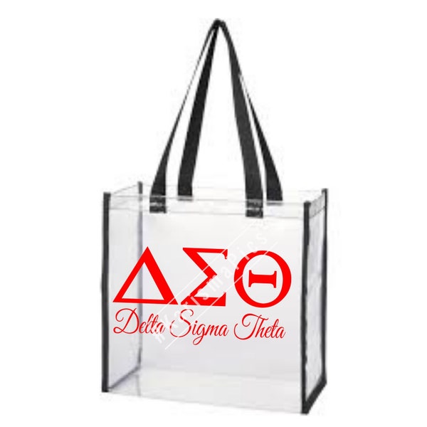 Delta Sigma Theta Clear Stadium Bag - Etsy