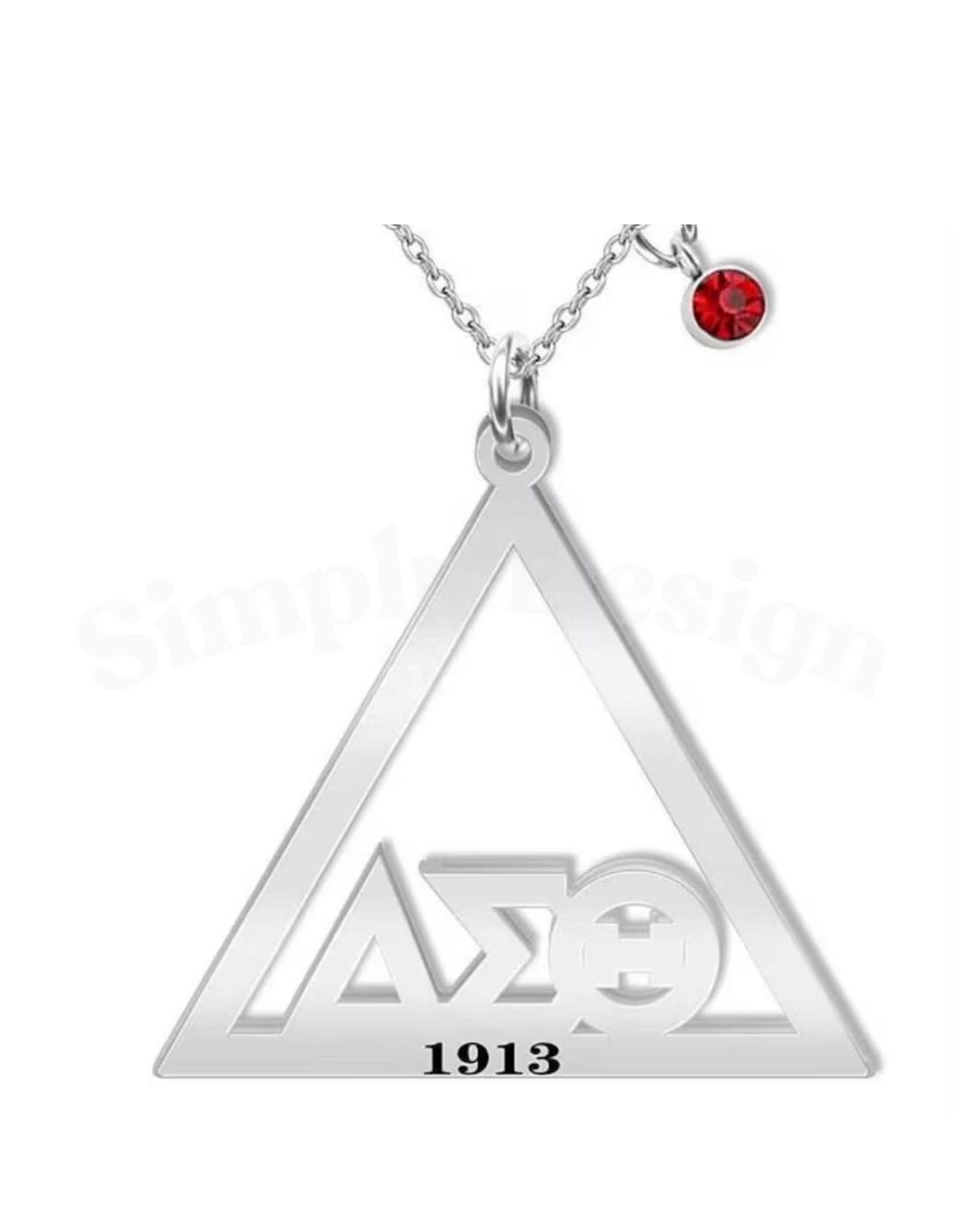 Delta Necklace| DST Gift| Sorority Stainless Steel Necklace| 1913 - Etsy