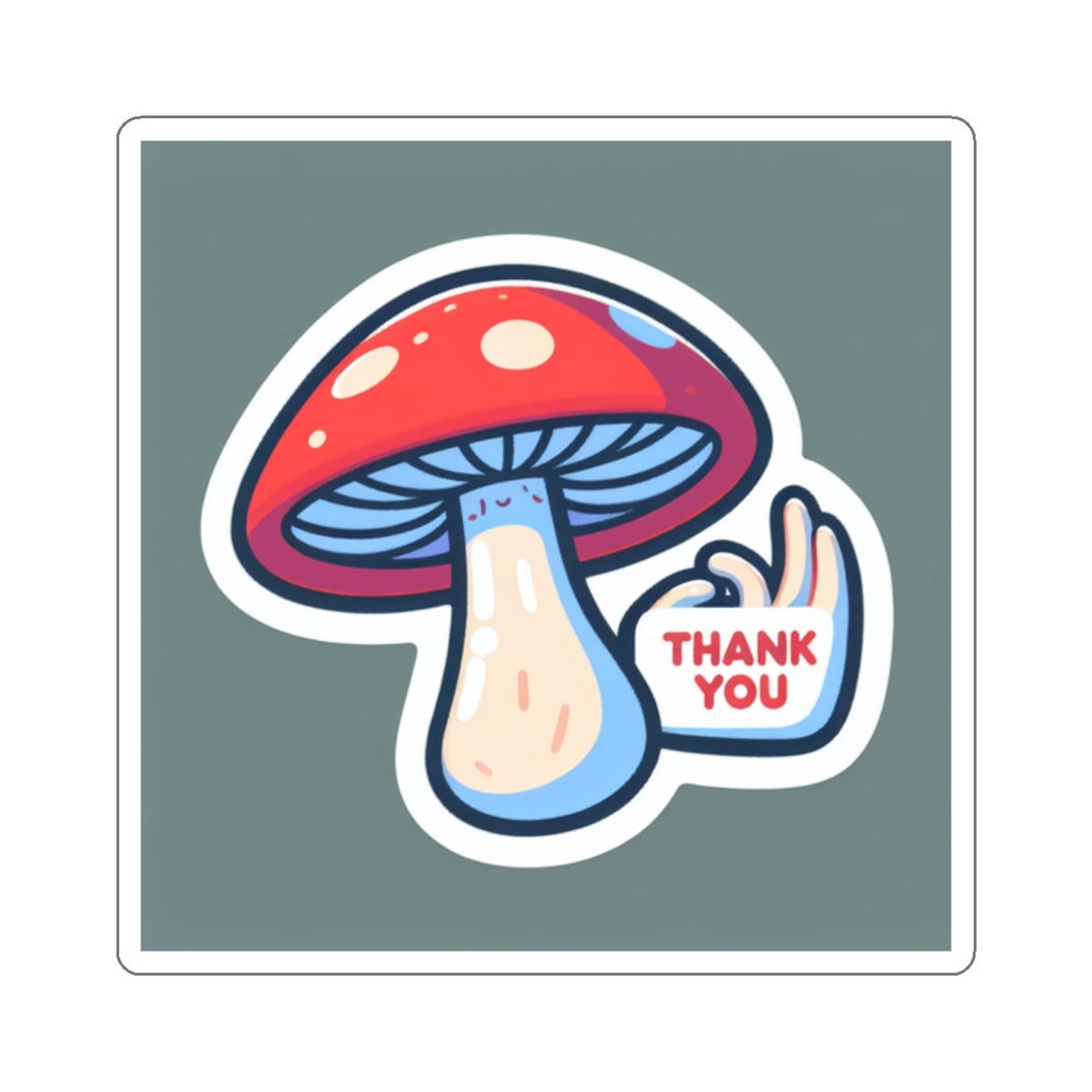 Mushroom Inspired Thank You Sticker for Small Business - Etsy