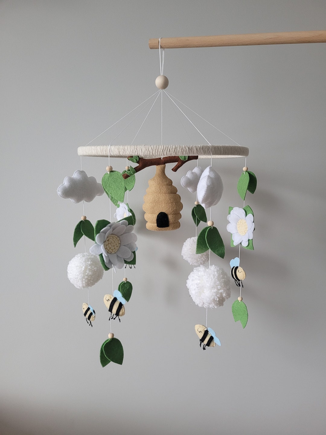 Baby Felt Mobile Beehive and Little Bees - Etsy