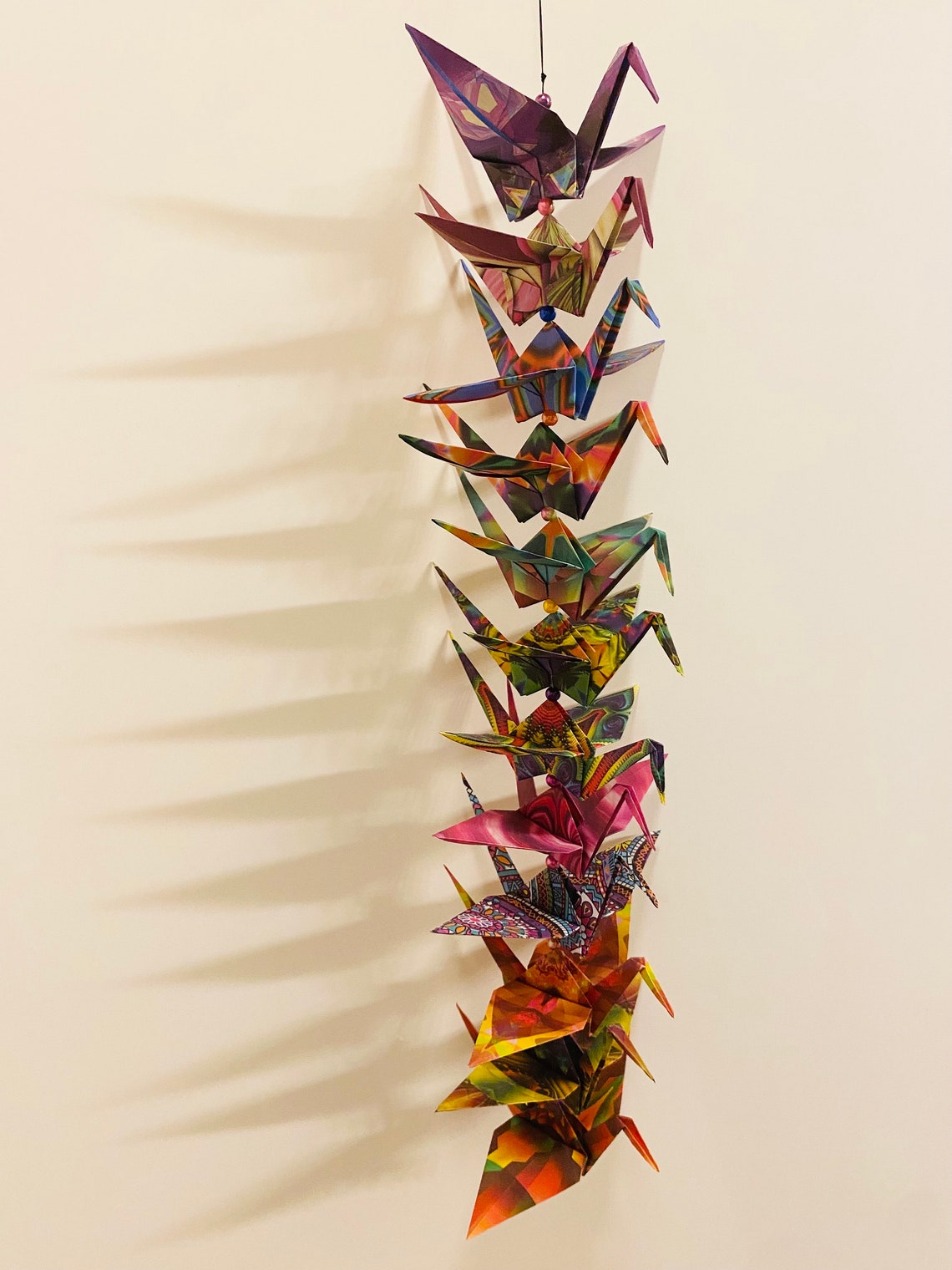 String of Origami Cranes, Version 1 kaleidoscope, Psychedelic, Hippie ...