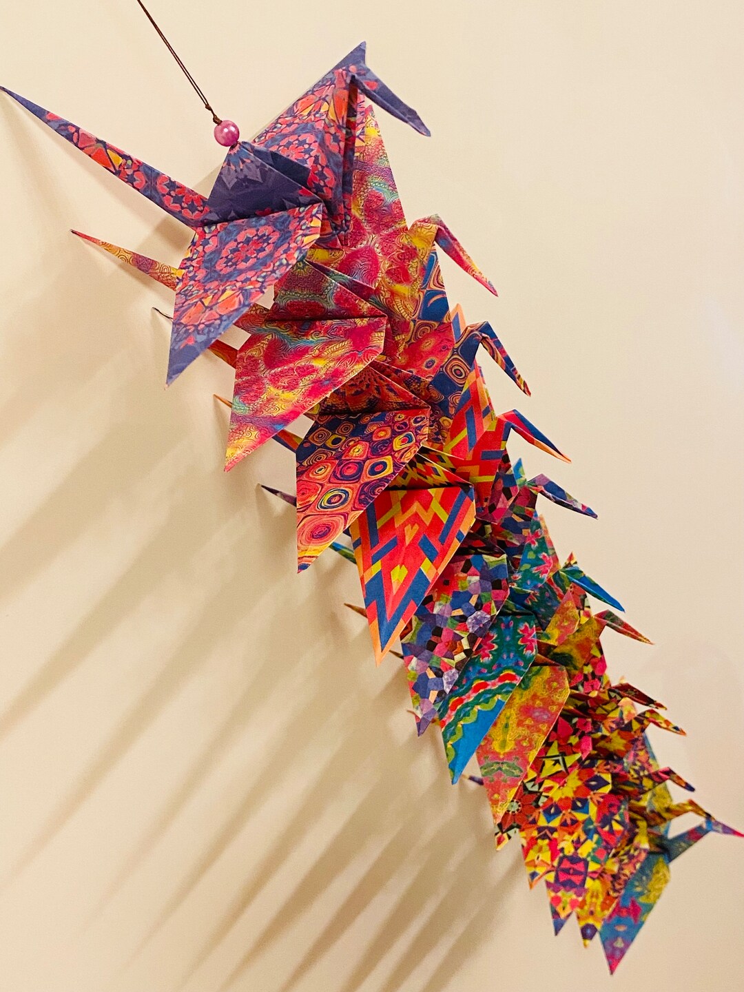 String of Origami Cranes, Version 2 kaleidoscope, Psychedelic, Hippie ...